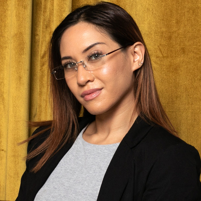 Visualites X Rectangle Aluminum Reading Glasses